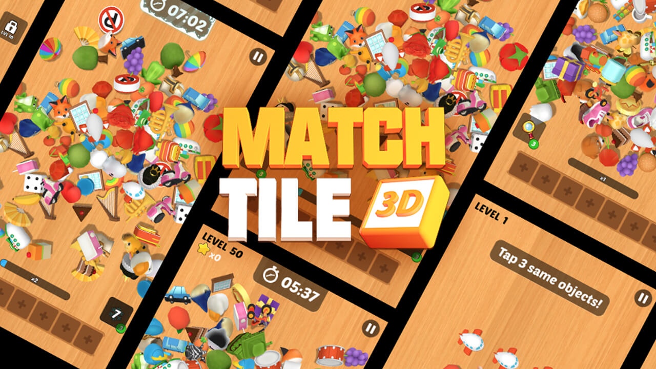 Match Tile 3D 🕹️ Jogue Grátis no Play123
